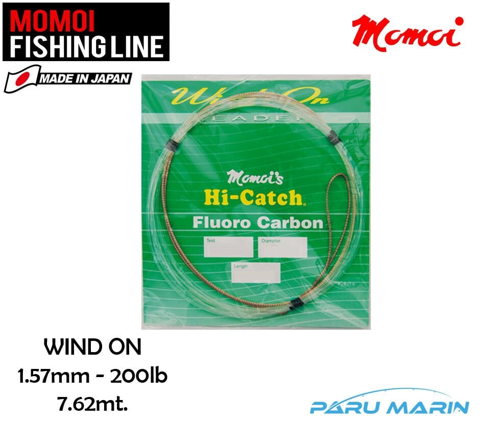 Momoi Hi-Catch %100 FC Wind on Leader 1.57mm-200lb - 7.62 Metre